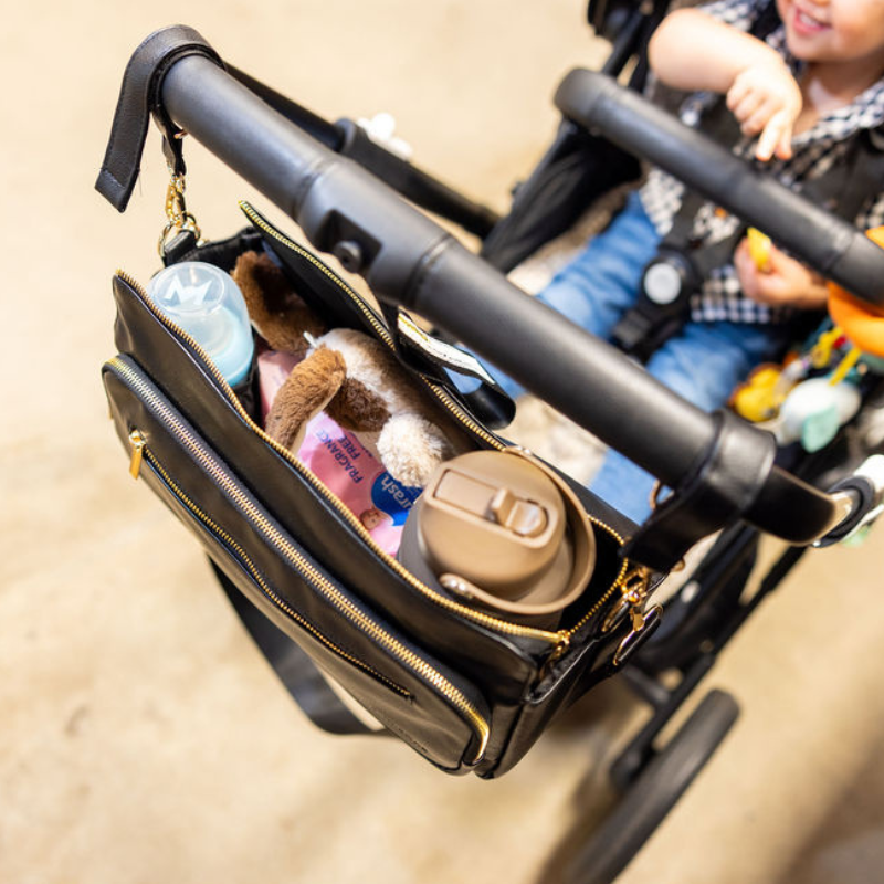 LuxeLittleOne™ Vegan Leather Pram Caddy